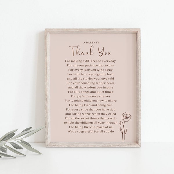 Teacher Thank You - Etsy
