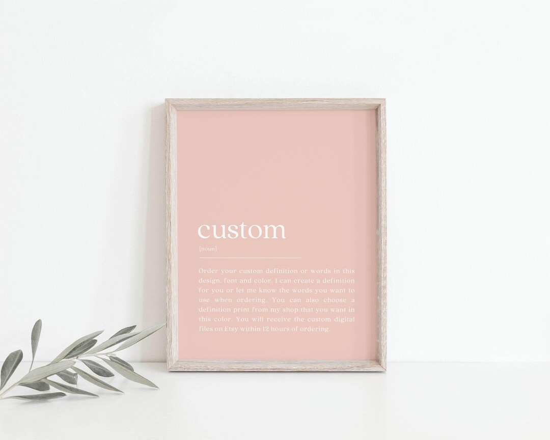 Custom Definition Print, Noun Quote Print, Thank You Gift, Profession ...