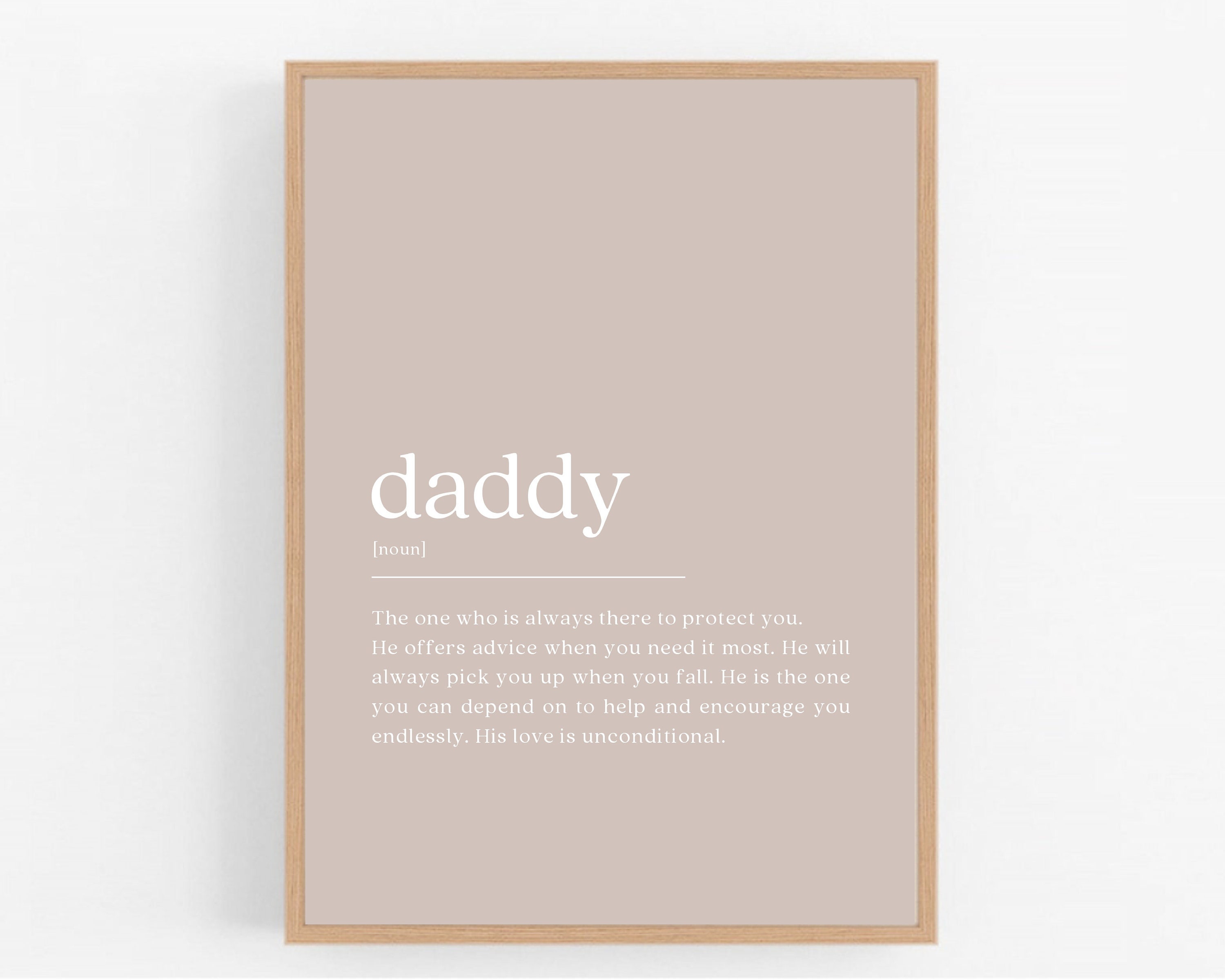 Daddy Definition Print, Fathers Day Gift, New Dad Gift, Gifts for Him ...