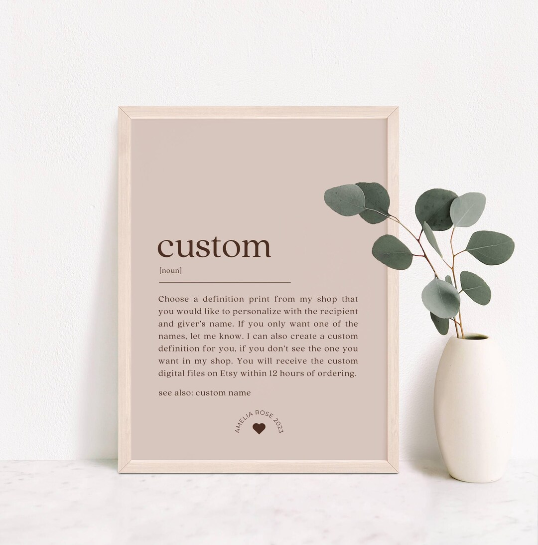 Personalized Definition Print: Noun Quote Gift (digital Download) - Etsy