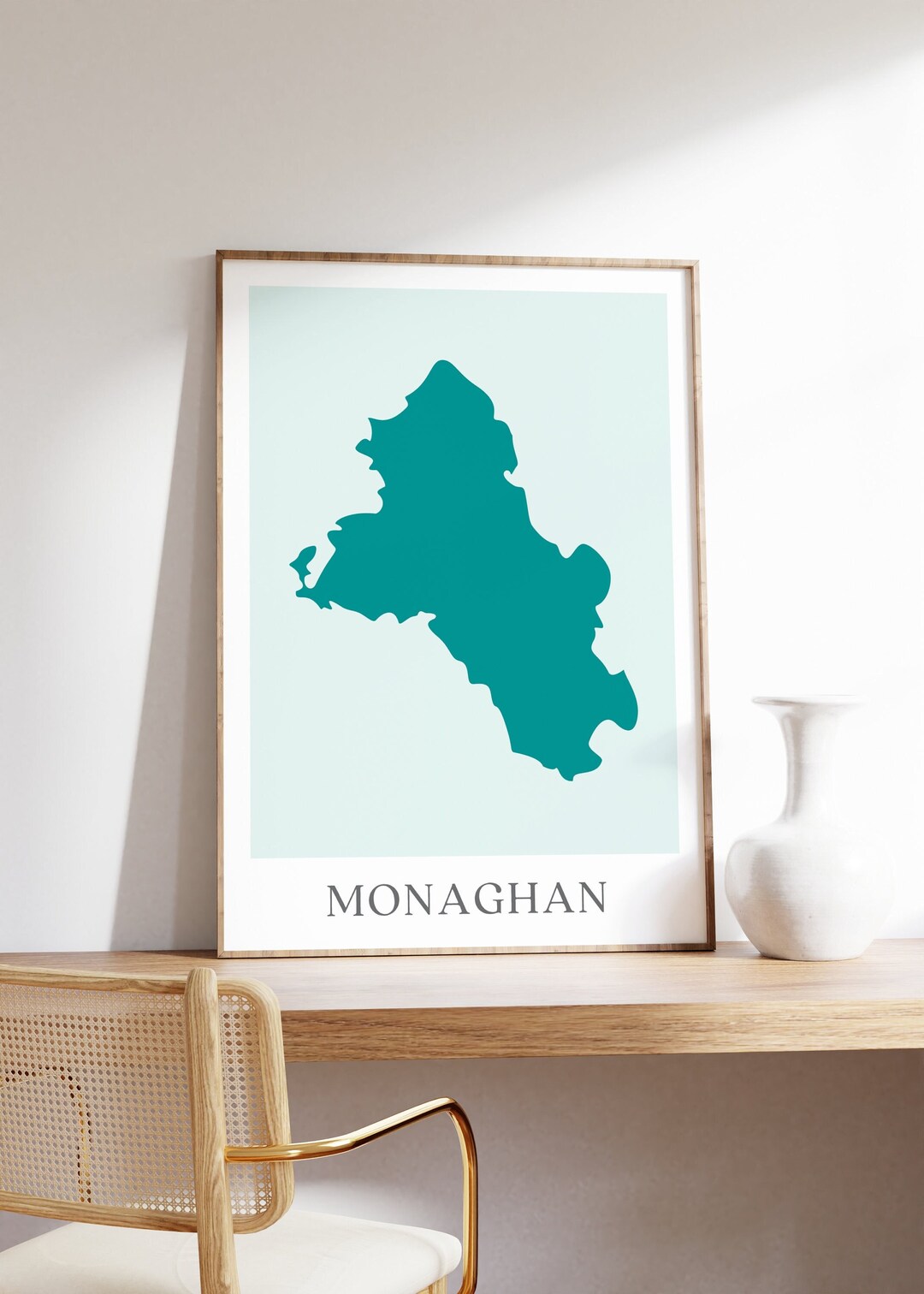 County Monaghan Map Monaghan Art Print Map of Monaghan - Etsy