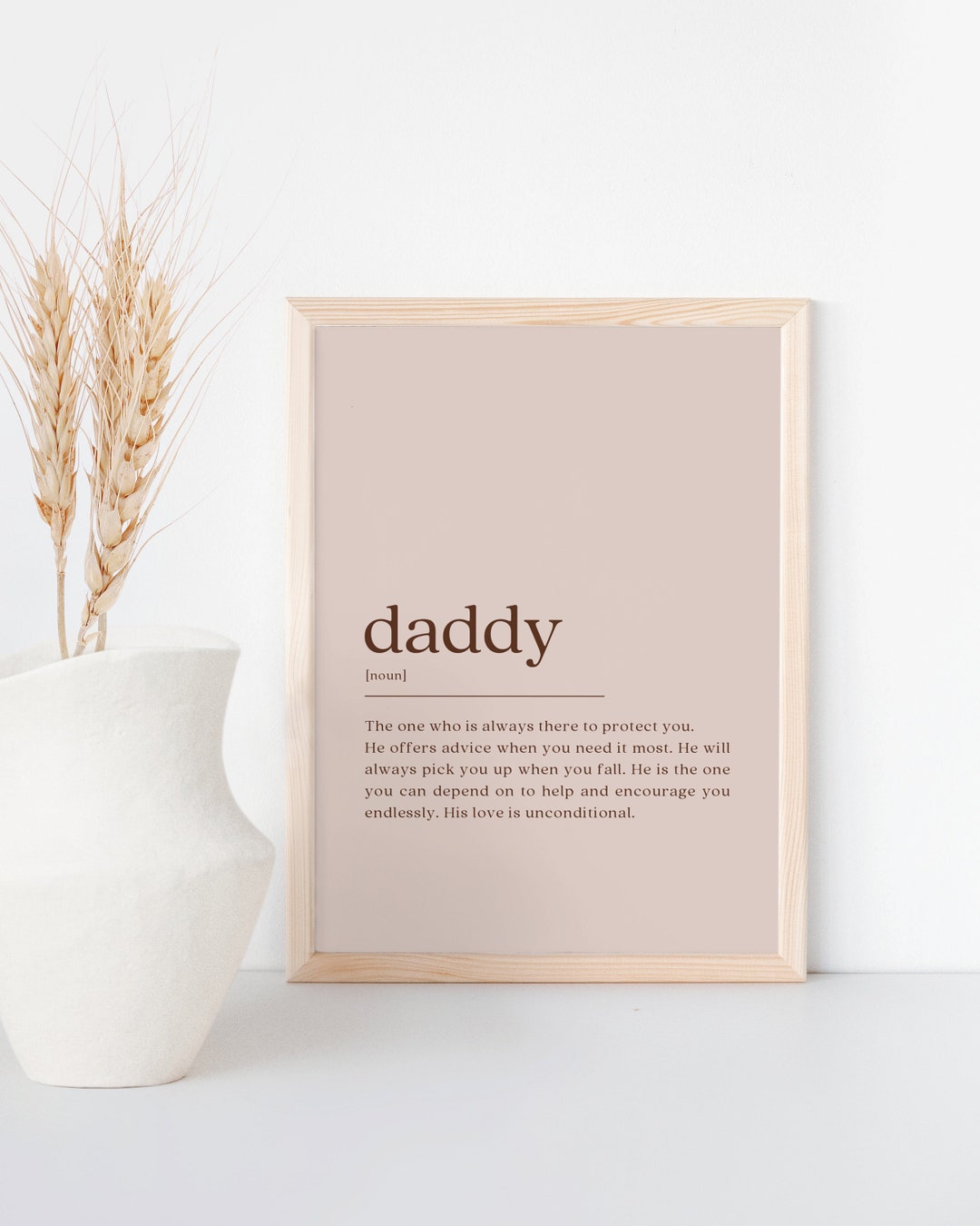 Daddy Definition Print, Fathers Day Gift, New Dad Gift, Gifts for Him ...