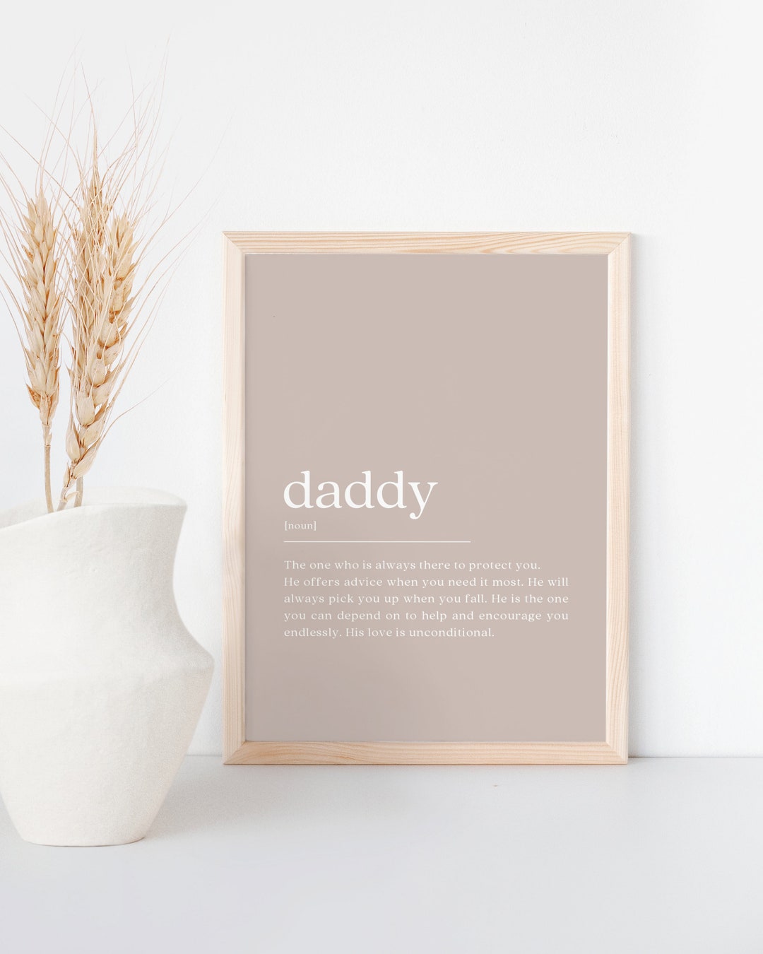 Daddy Definition Print, Fathers Day Gift, New Dad Gift, Gifts for Him ...
