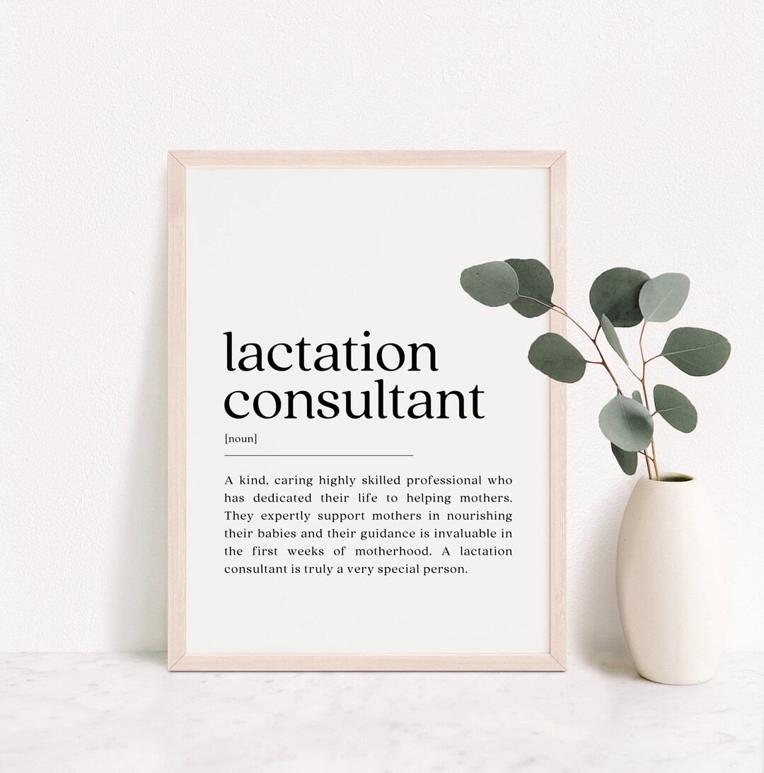 Lactation Consultant Definition Print, Breastfeeding Consultant Gift ...