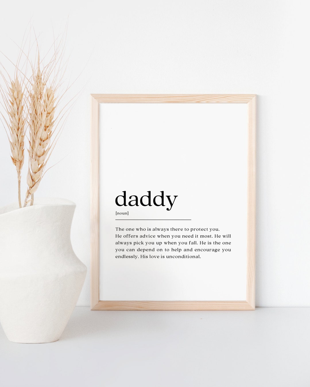 Daddy Definition Print, Fathers Day Gift, New Dad Gift, Gifts for Him ...