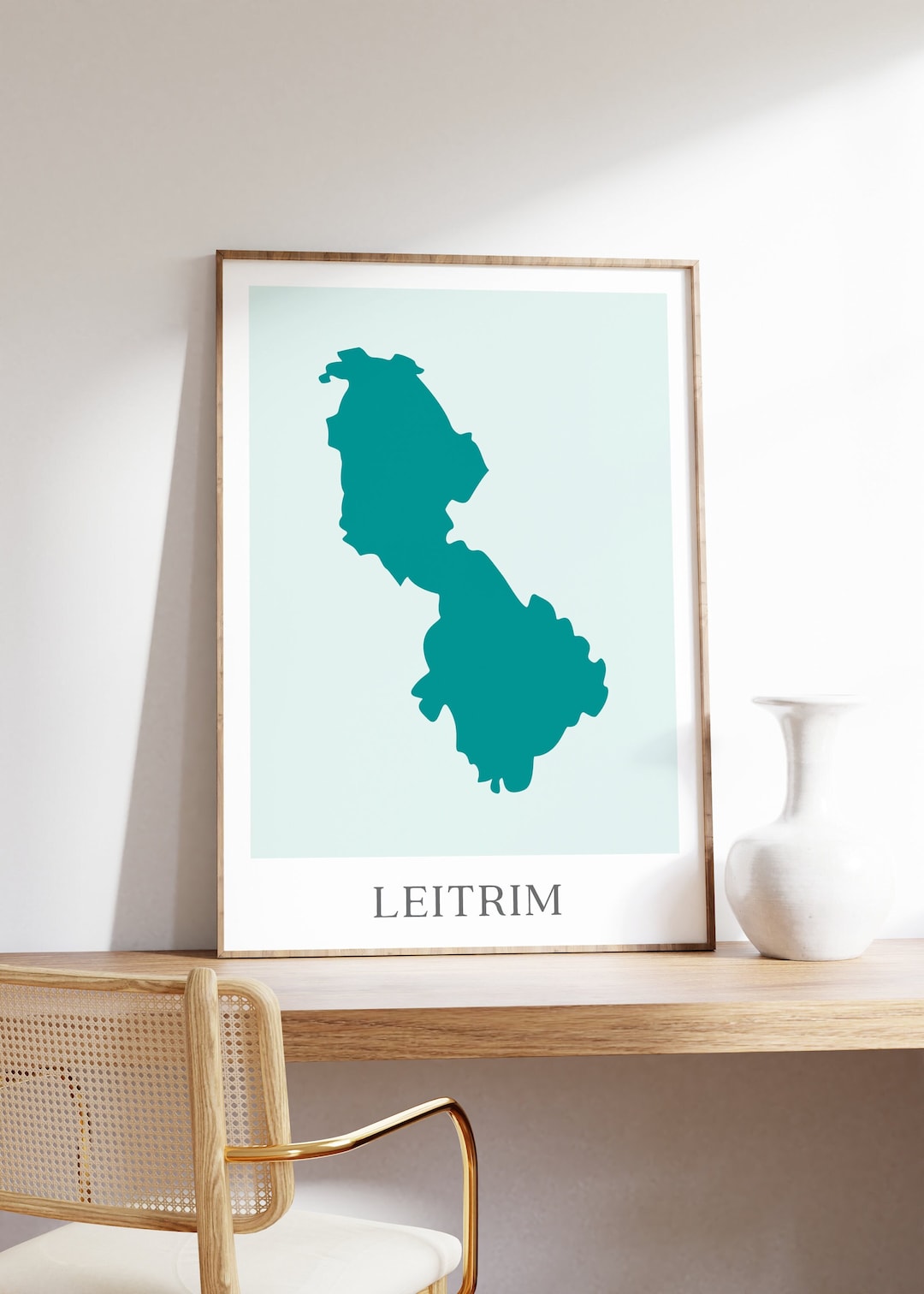 County Leitrim Map, Leitrim Print, Map of Leitrim Poster, Irish Wall ...