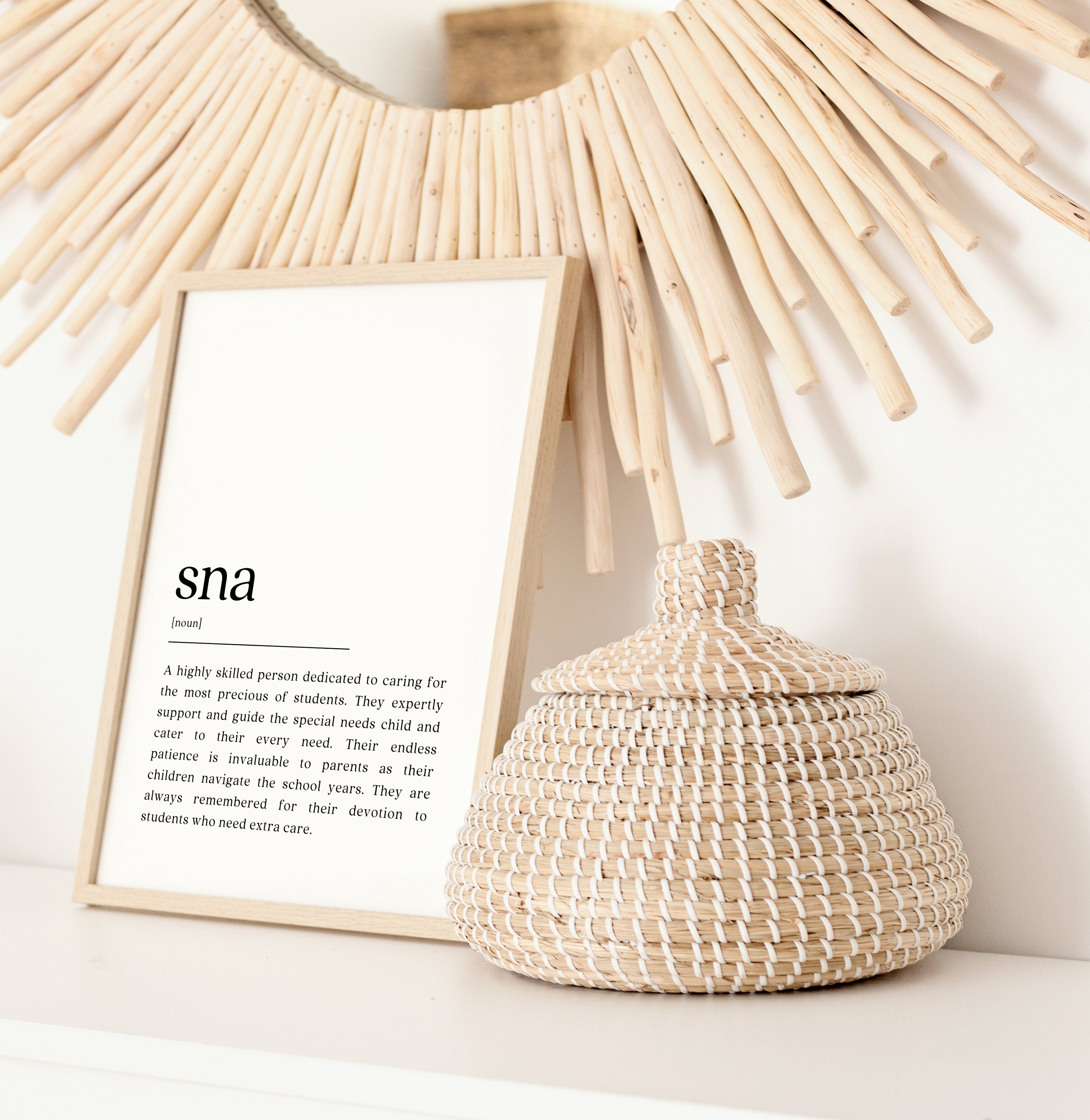 SNA Definition Print, Special Needs Assistant Gift, SNA Appreciation ...