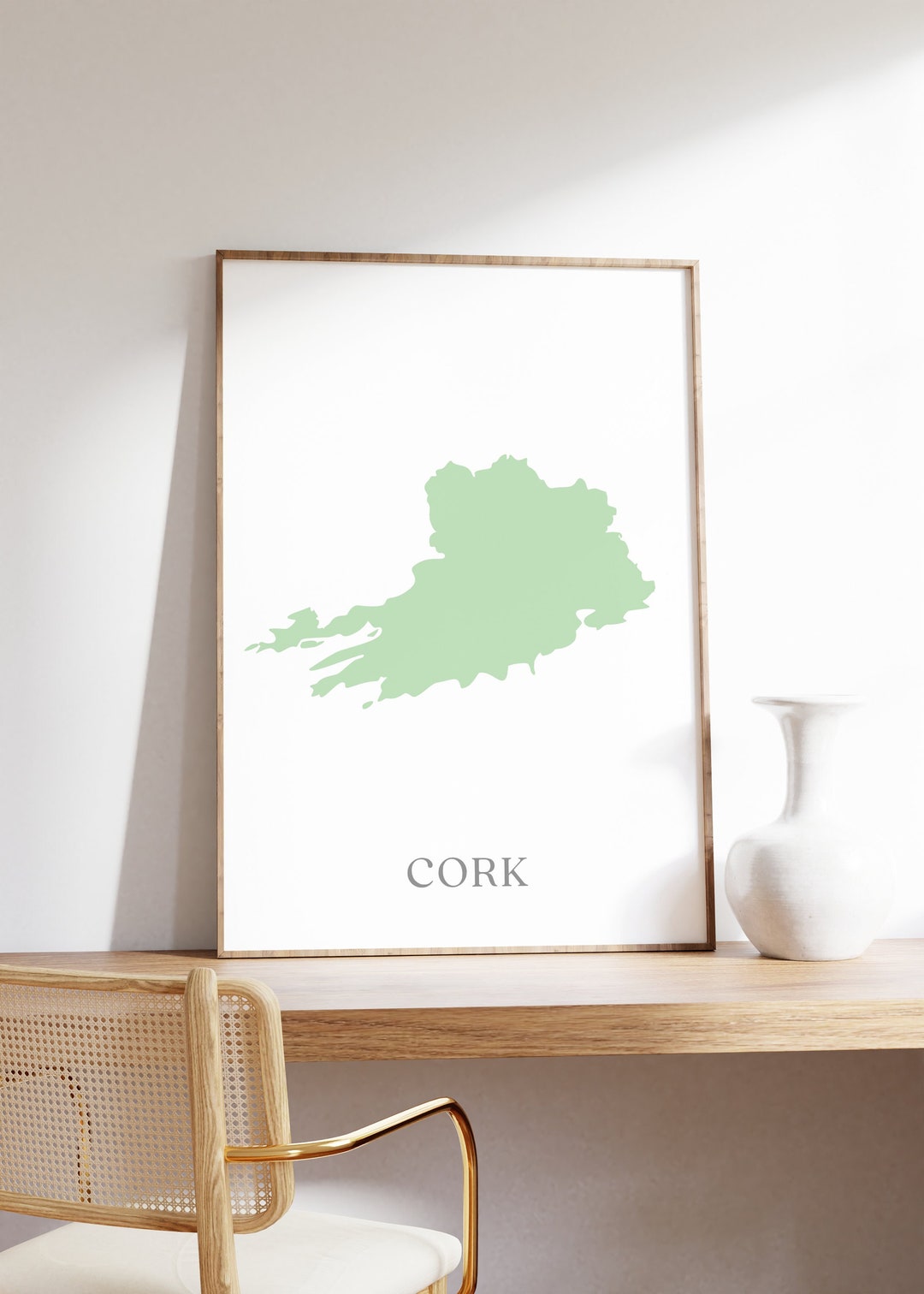 County Cork Map Print: Minimalist Irish Art (digital Download) - Etsy