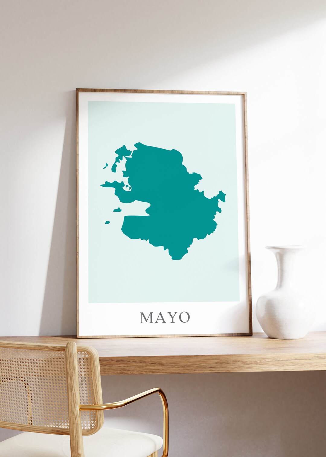 County Mayo Map, Mayo Art Print, Map of Mayo Poster, Irish Wall Art ...