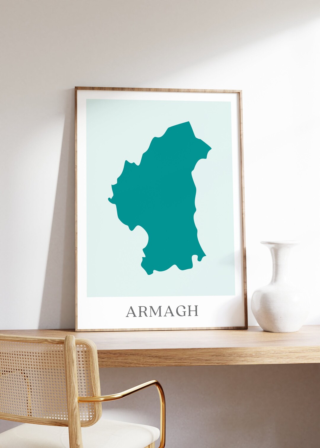 County Armagh Map, Armagh Art Print, Map of Armagh Poster, Irish Wall ...
