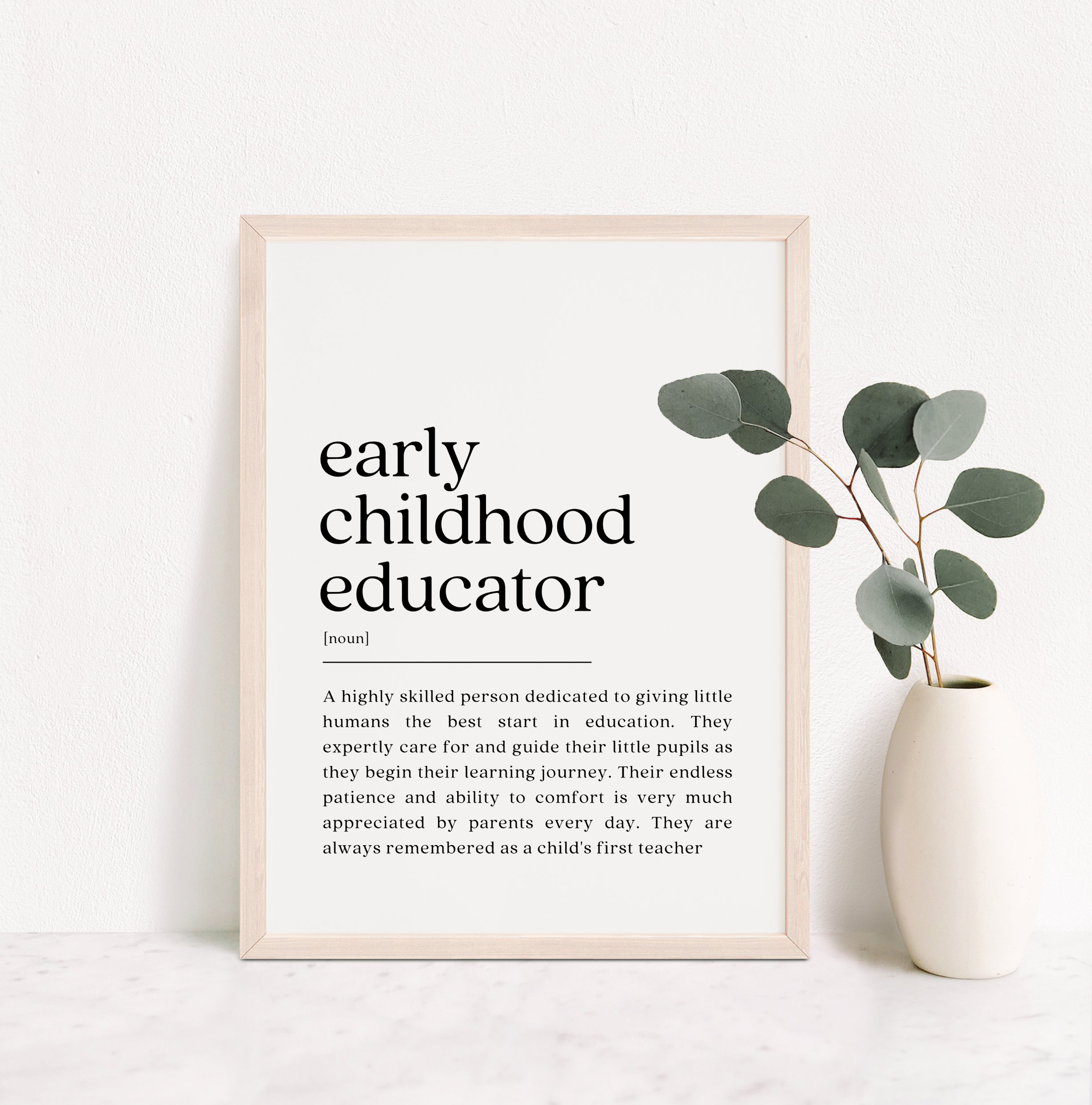 Early Childhood Educator Definition Print Teacher Gift - Etsy New Zealand
