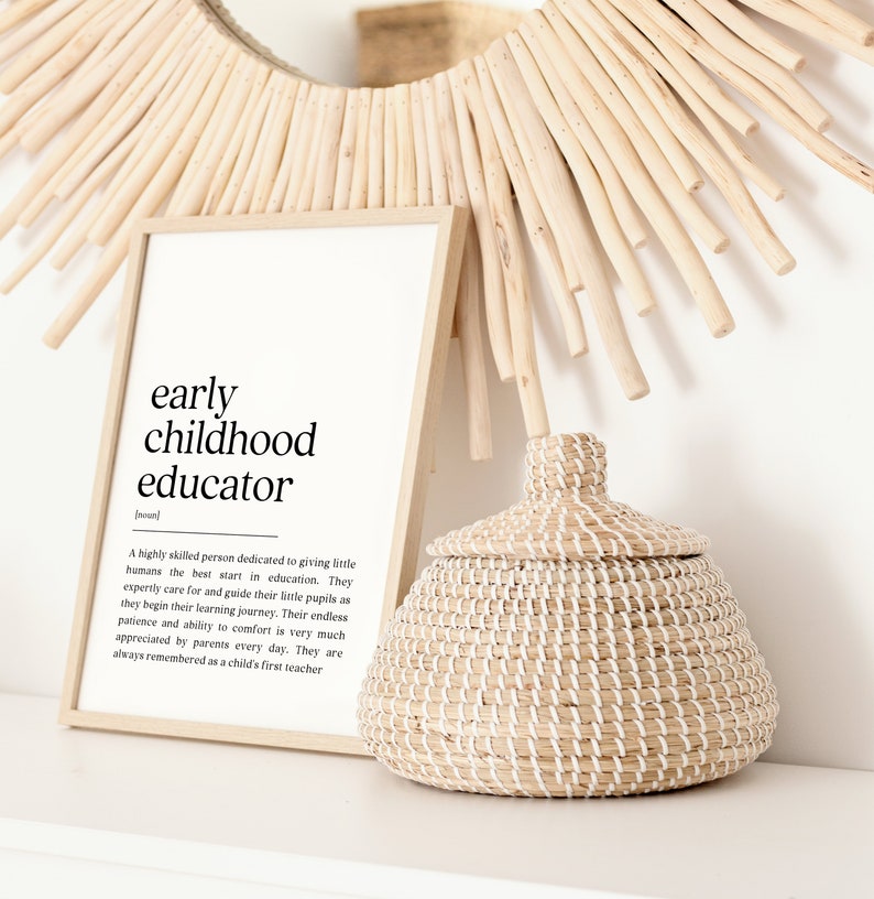 Early Childhood Educator Definition Print, Teacher Gift (digital ...