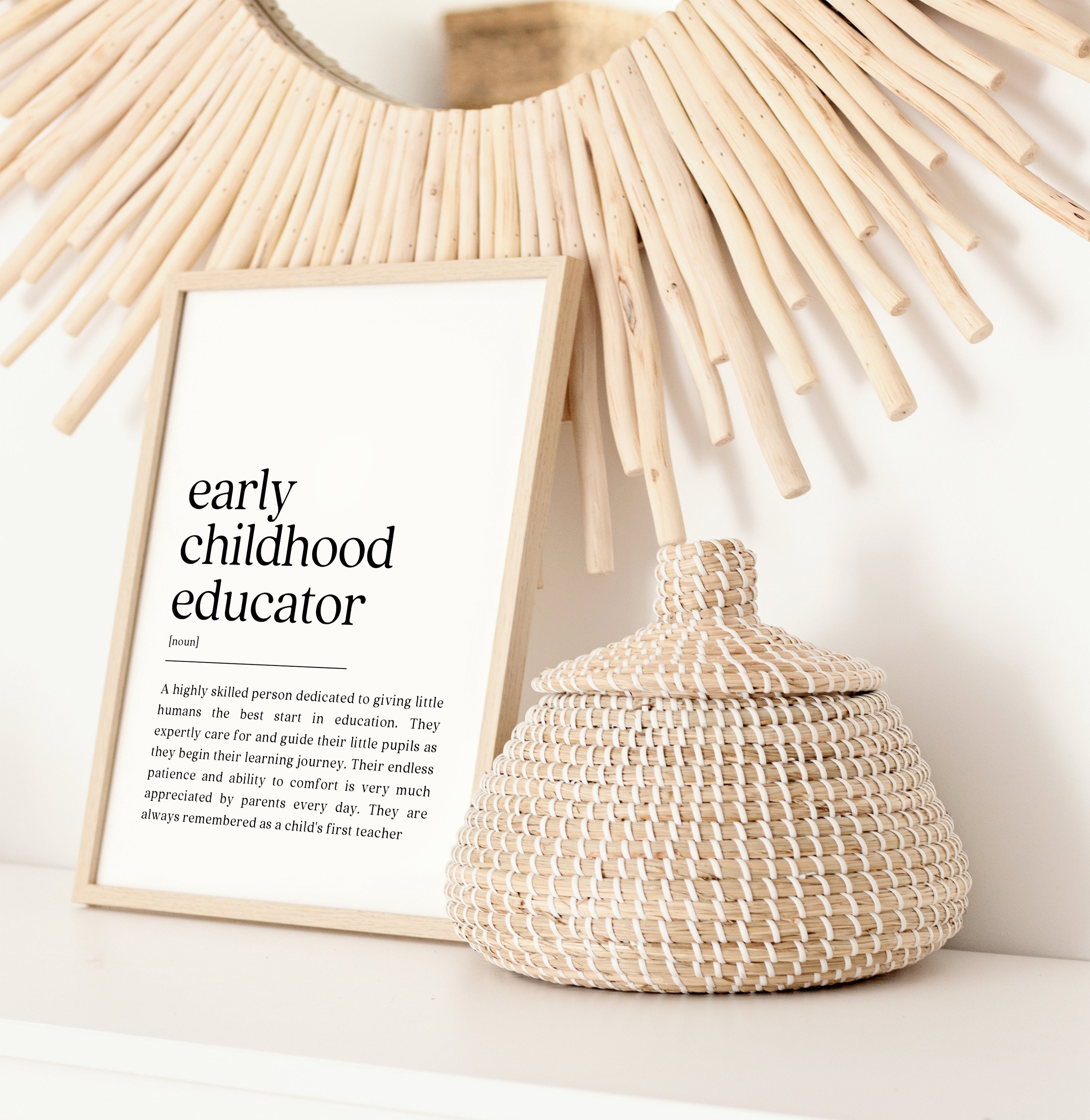 Early Childhood Educator Definition Print, Teacher Gift (digital ...