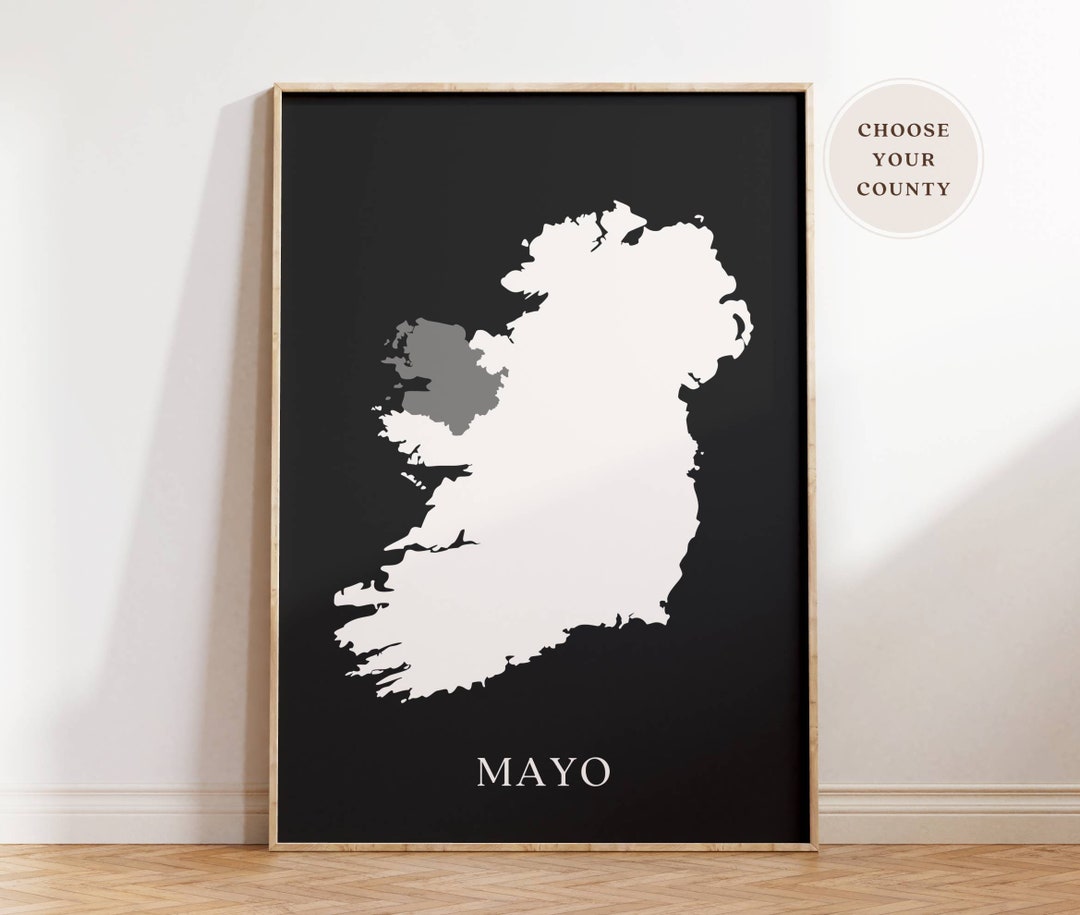 Ireland County Map Print, Personalized Irish Map Poster, Irish Counties ...