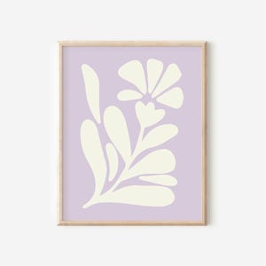 Pastel Purple Lilac Flower Prints, Printable Set of 3 Flower Wall Art ...