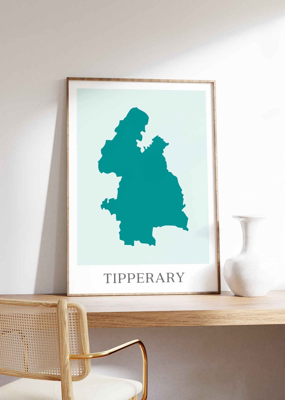 County Tipperary Map, Tipperary Art Print, Map of Tipperary Poster ...