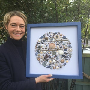 Rockpool, 43cm X 43cm, Scottish Shells, Shell Art, Coastal Gift, Wall ...