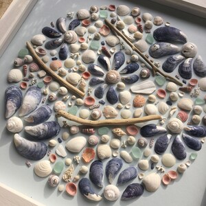 Rockpool in Blue and White With a Splash of Pink, Coastal Art, Coastal ...