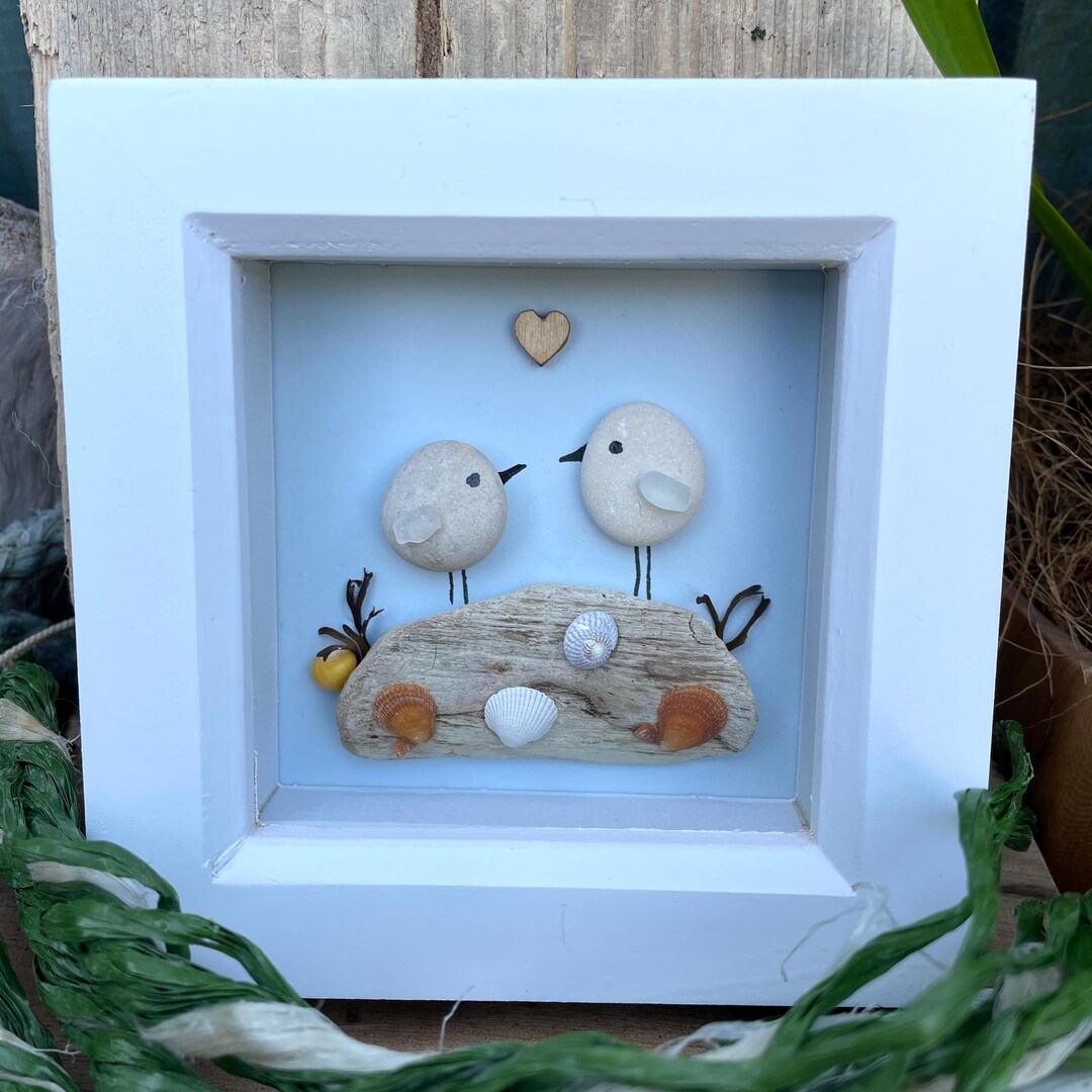 Love You, Cute Coastal Scene, Coastal Art, Shell Art, Beach Decor ...