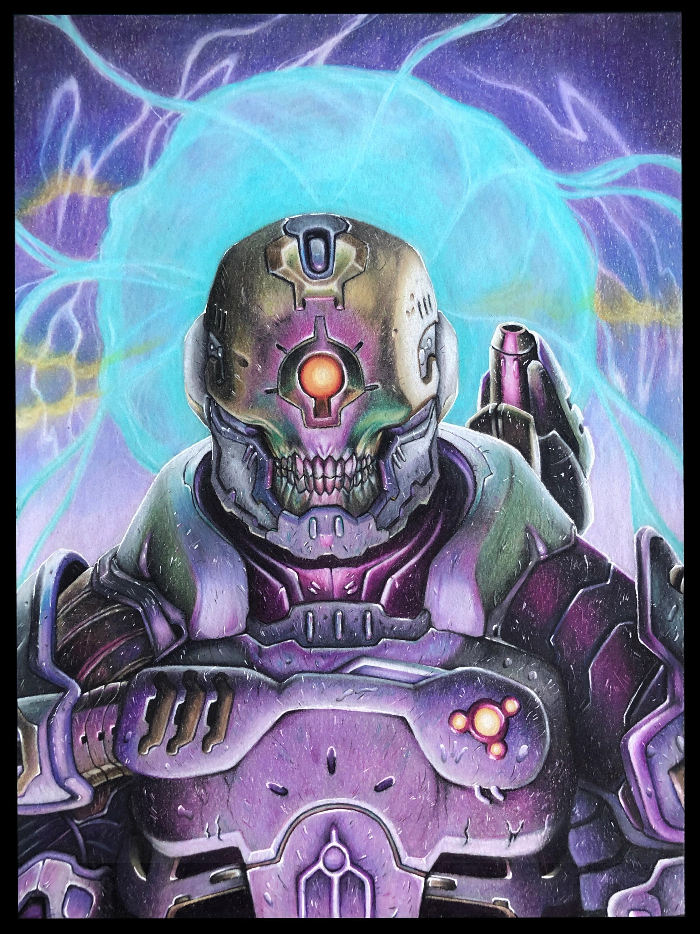 The Doom Slayer Cardstock - Etsy