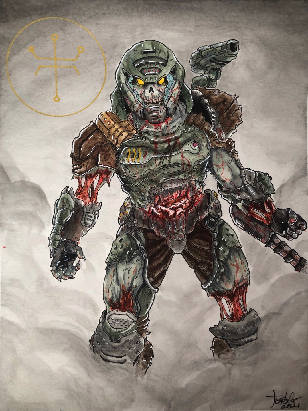 Zombie Slayer - Watercolor - Etsy