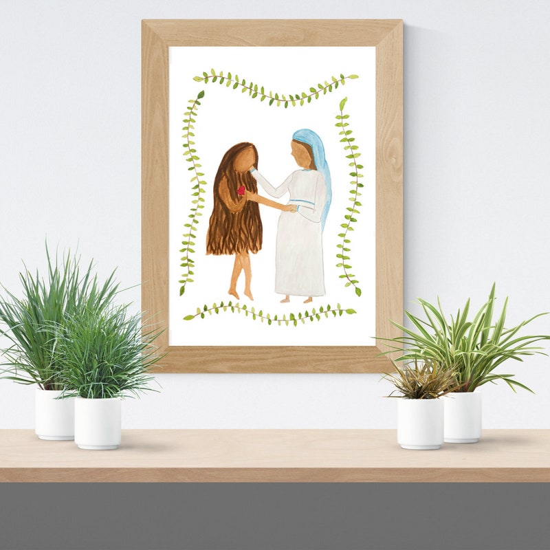 Mary and Eve Painting - Etsy