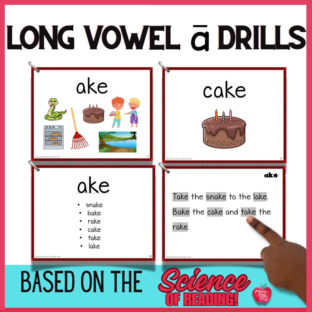Long Vowel A Word Families Cvce Phonics Drills Science of Reading - Etsy