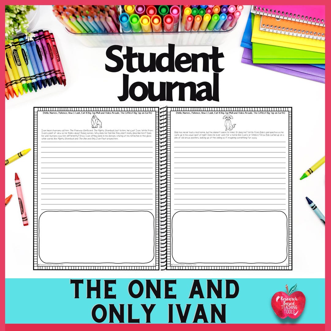 The One and Only Ivan Journal Prompts | Character Point of View Writing ...