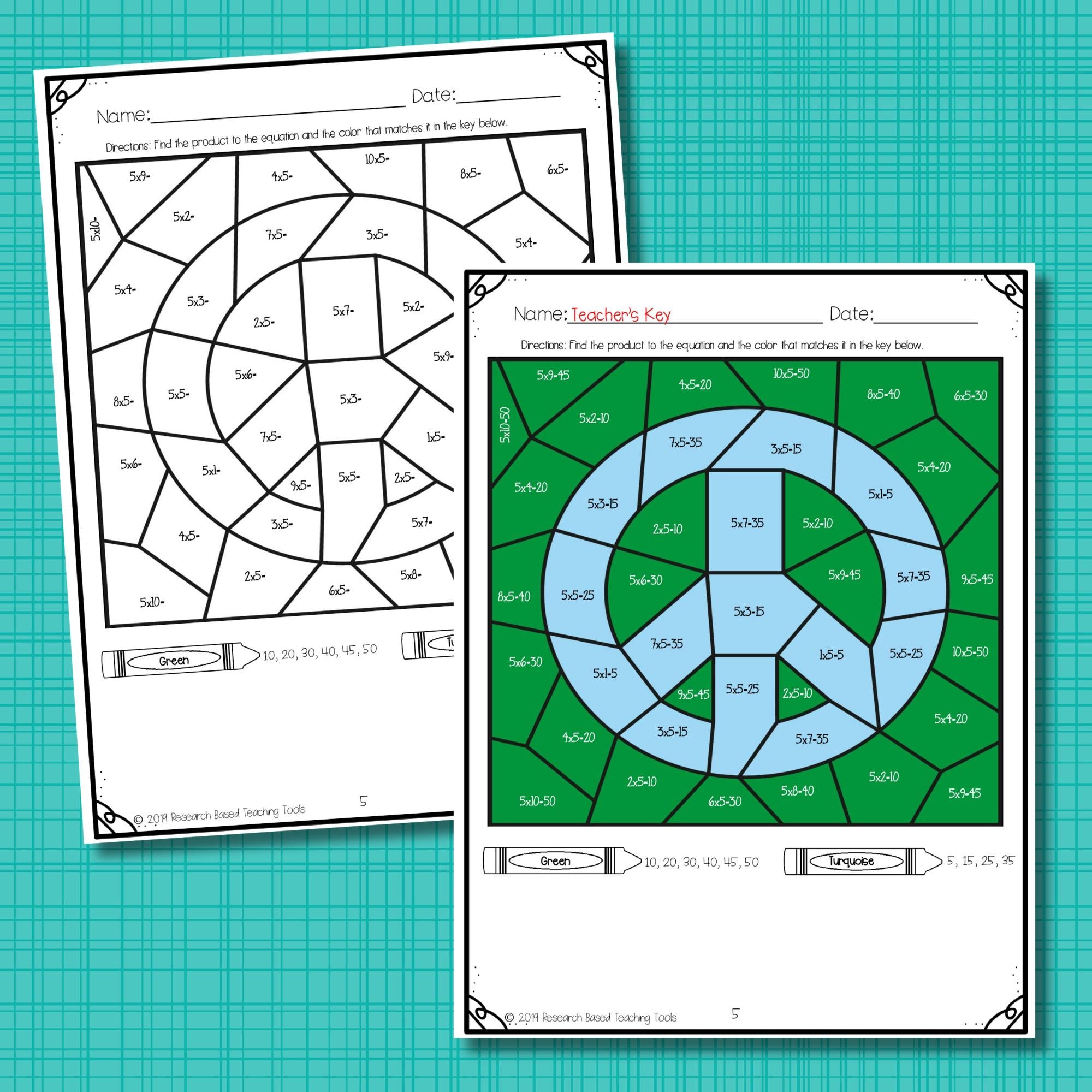 MLK Jr. Multiplication Color-by-number: Educational Math Worksheets for ...