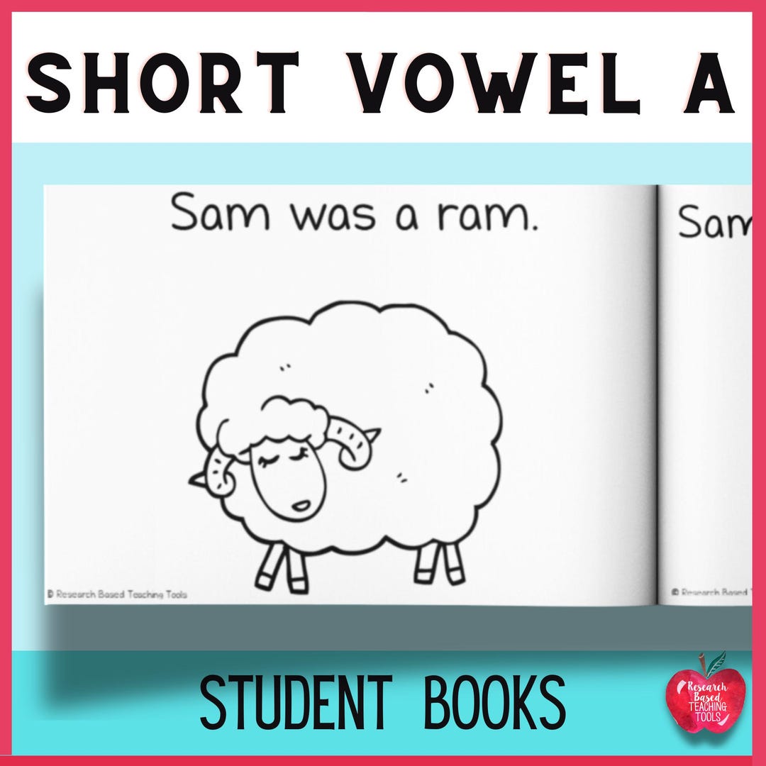 Short Vowel A Phonics Mini-books Fun Reading, Decoding, and Coloring ...