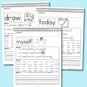 Grade 3 Dolch Sight Words: Fluency & Comprehension Worksheets for ...