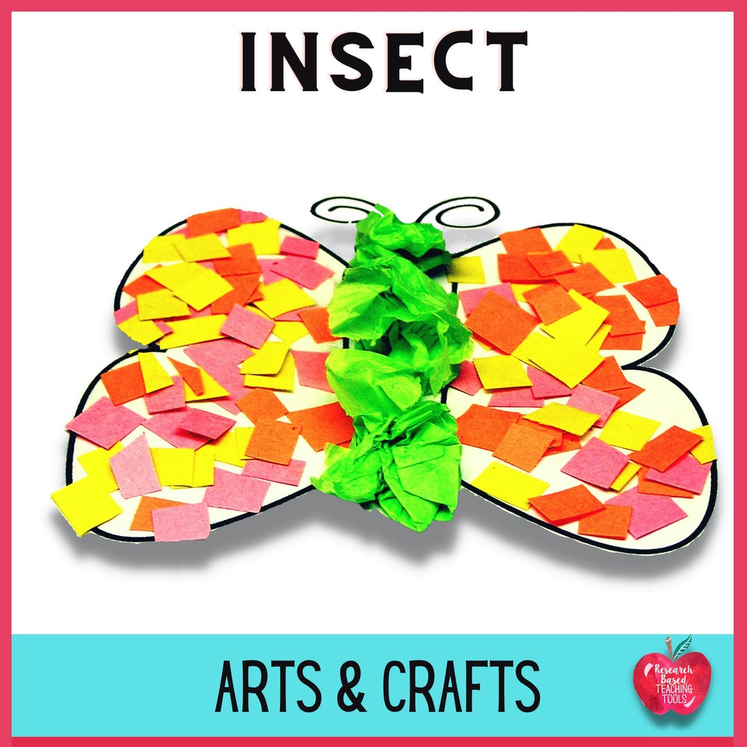 Insect Arts and Crafts for Preschool & Kindergarten | Fine Motor Fun - Etsy