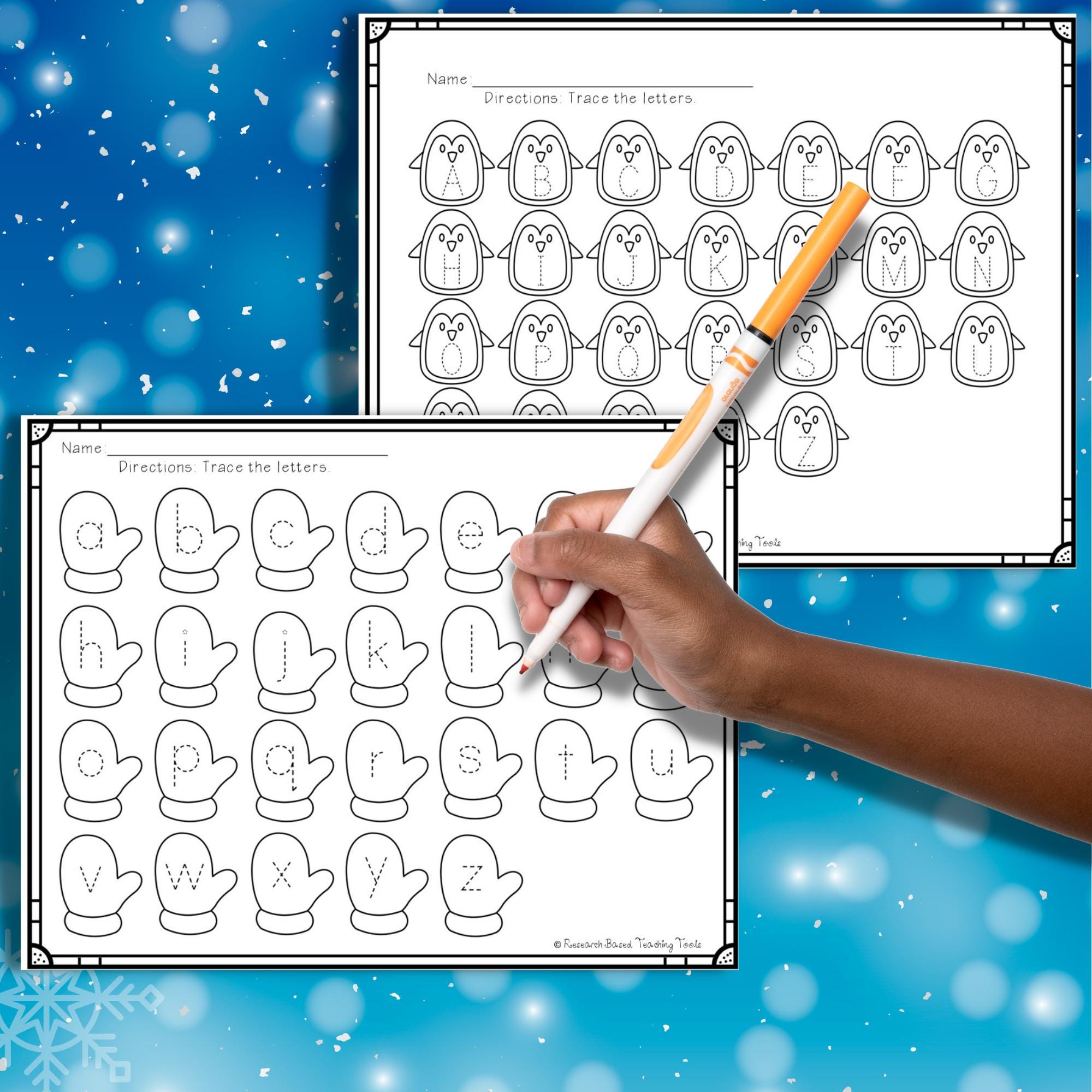Winter Pre-writing & Alphabet Activities | Fine Motor Skills for Prek ...