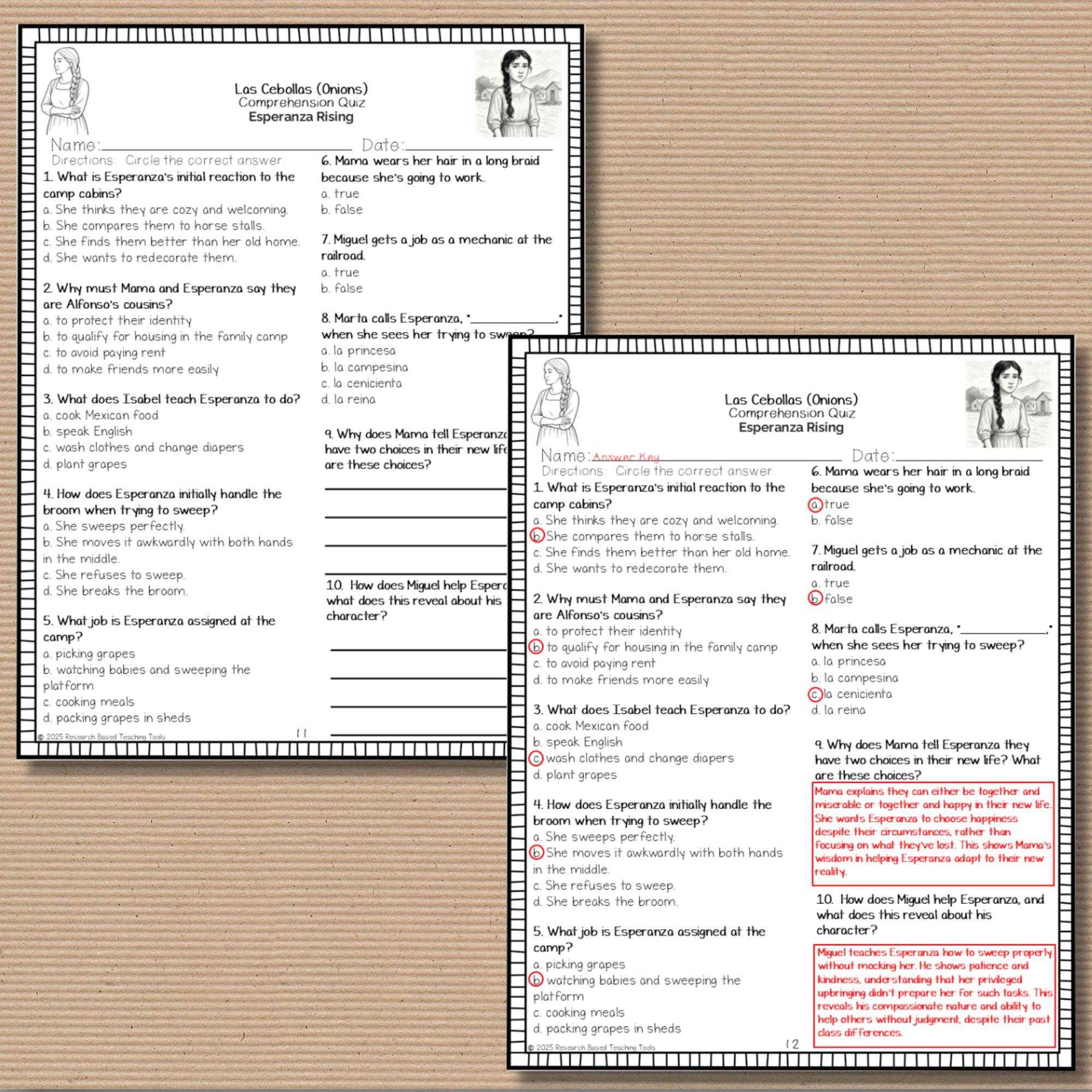 Esperanza Rising Assessment Bundle | Chapter Quizzes & Journal Prompts ...