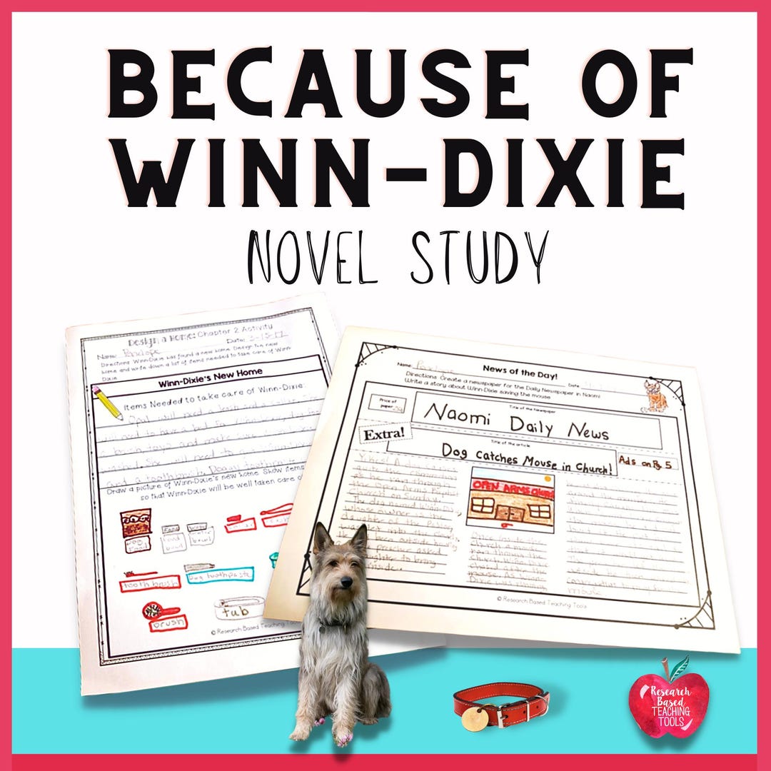 Because of Winn-dixie Novel Study Unit | 188 Pages of Engaging Lessons ...