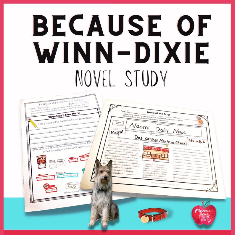 Because of Winn-dixie Novel Study Unit | 188 Pages of Engaging Lessons ...