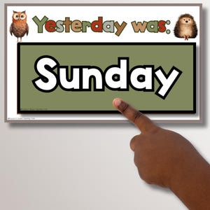 Woodland Animal Classroom Calendar Set: Forest Theme Decor With Weather ...