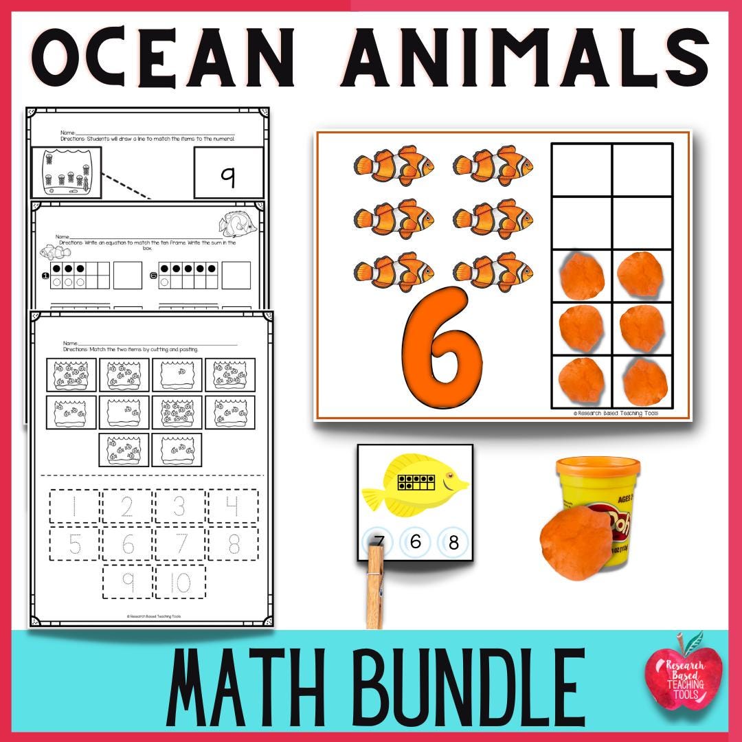 Ocean Adventure Math Kit: Counting, Shapes and Motor Skills for ...