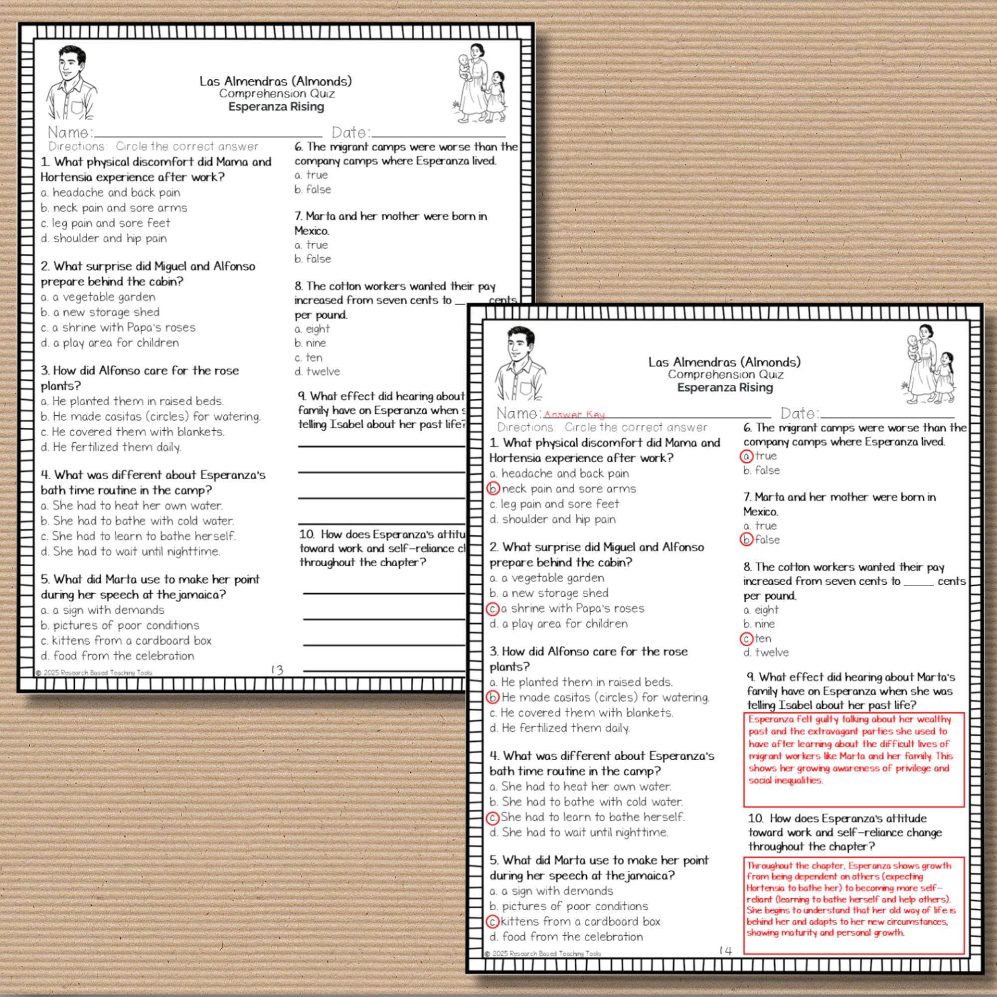 Esperanza Rising Assessment Bundle | Chapter Quizzes & Journal Prompts ...
