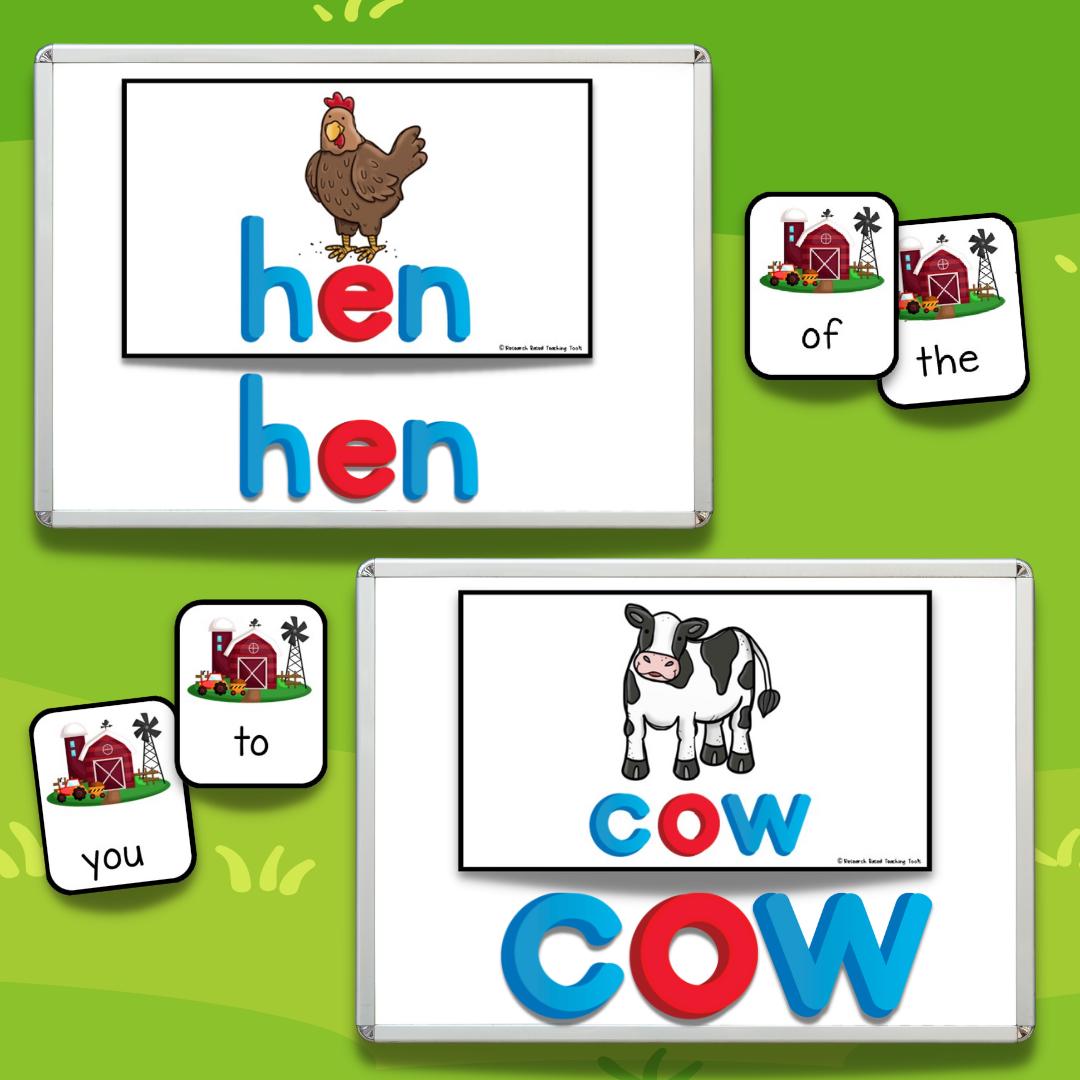 Farm Animal Alphabet & Sight Word Activities | Prek-k Literacy Bundle ...