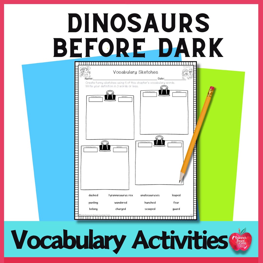 Dinosaurs Before Dark Magic Tree House Vocabulary Activities Reading ...