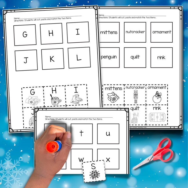 Winter Pre-writing & Alphabet Activities | Fine Motor Skills for Prek ...