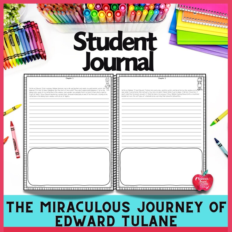 Edward Tulane Novel Study | Printable Character Journal Prompts (PDF ...