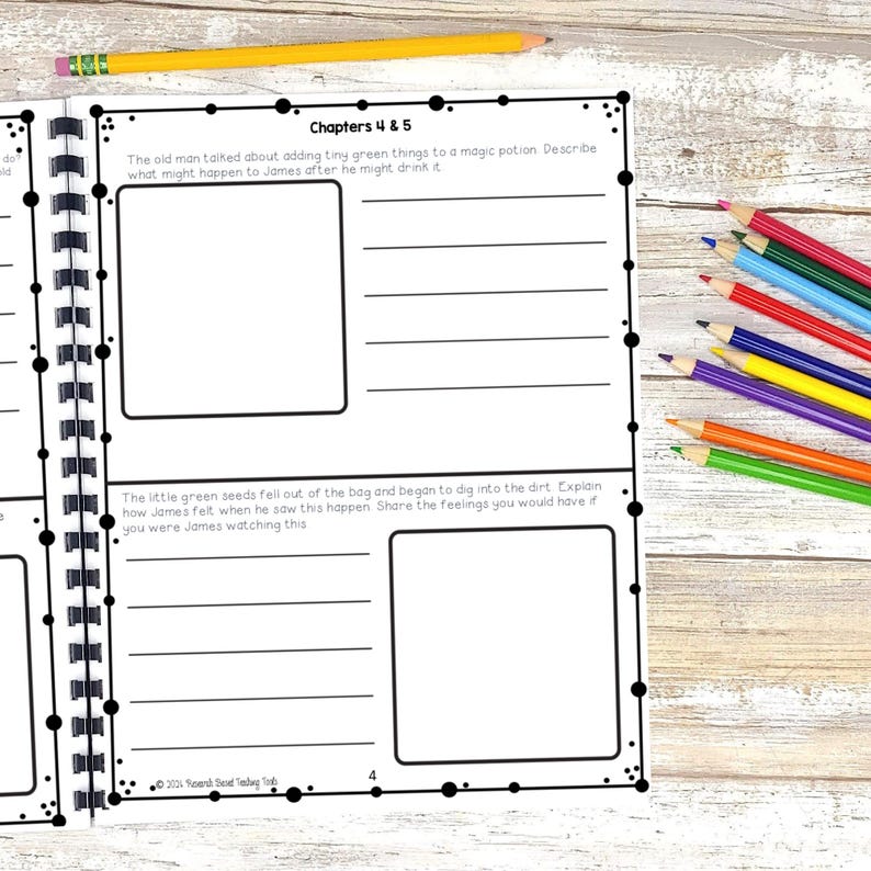 James and the Giant Peach Student Journal Creative Writing Prompts ...