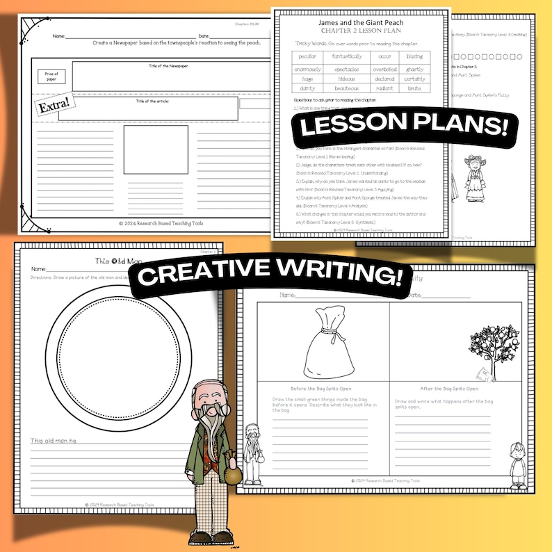 James and the Giant Peach Novel Study | STEM Activities, Lesson Plans ...