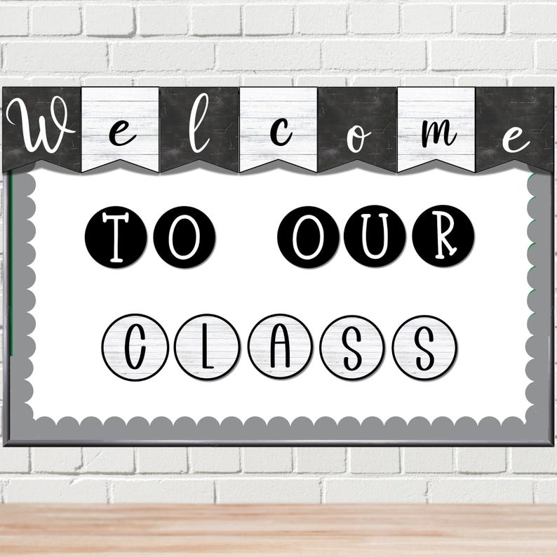 Modern Farmhouse Classroom Decor Set: Bulletin Board, Alphabet Posters ...