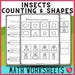 Insect Counting and Shapes Worksheets for Preschool & Kindergarten ...