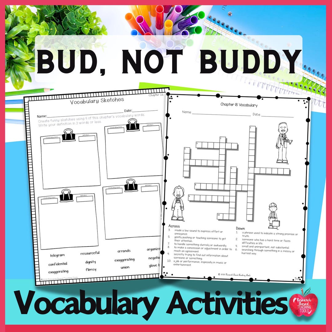 Bud, Not Buddy Interactive Vocabulary Games: Novel Study Activities for ...
