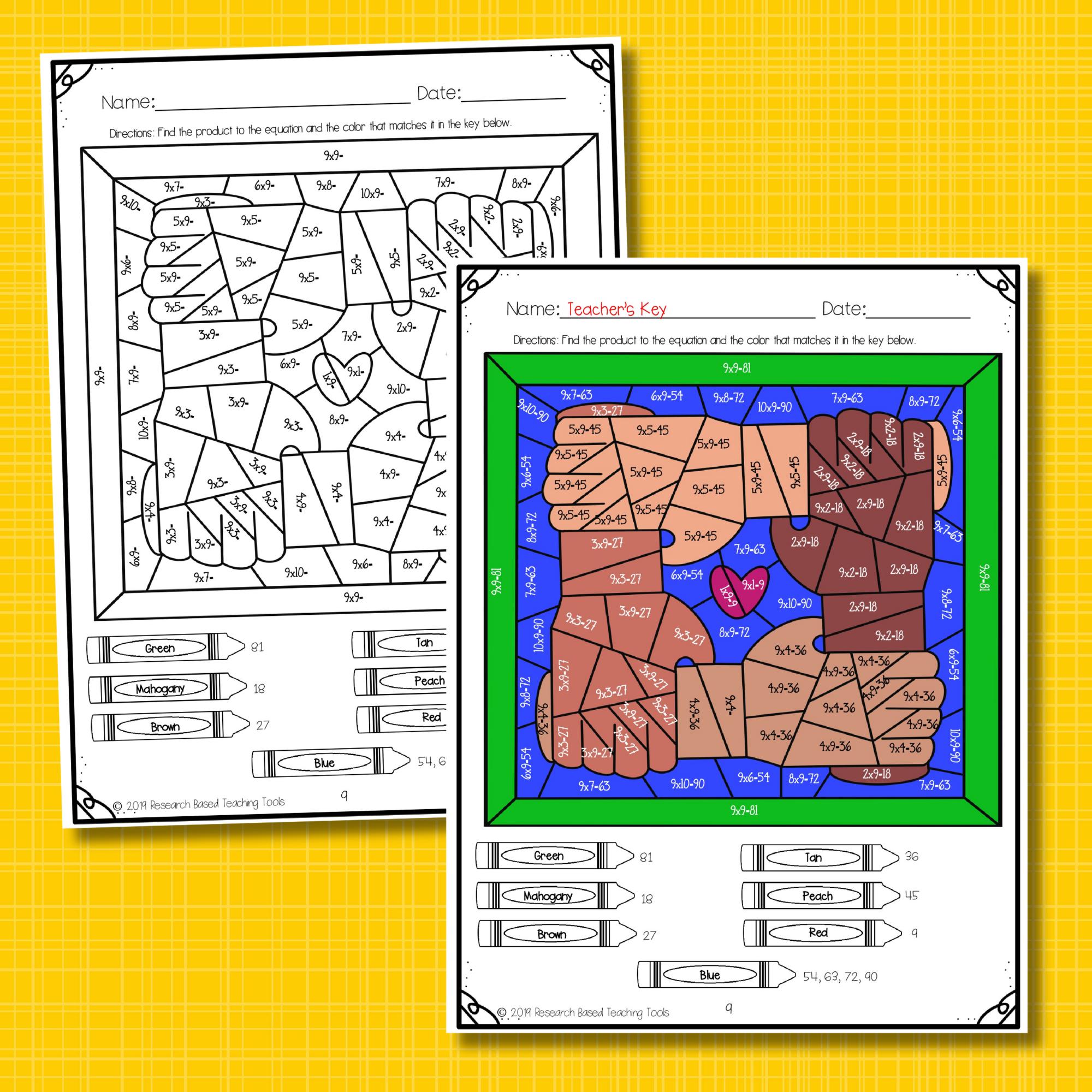 MLK Jr. Multiplication Color-by-number: Educational Math Worksheets for ...