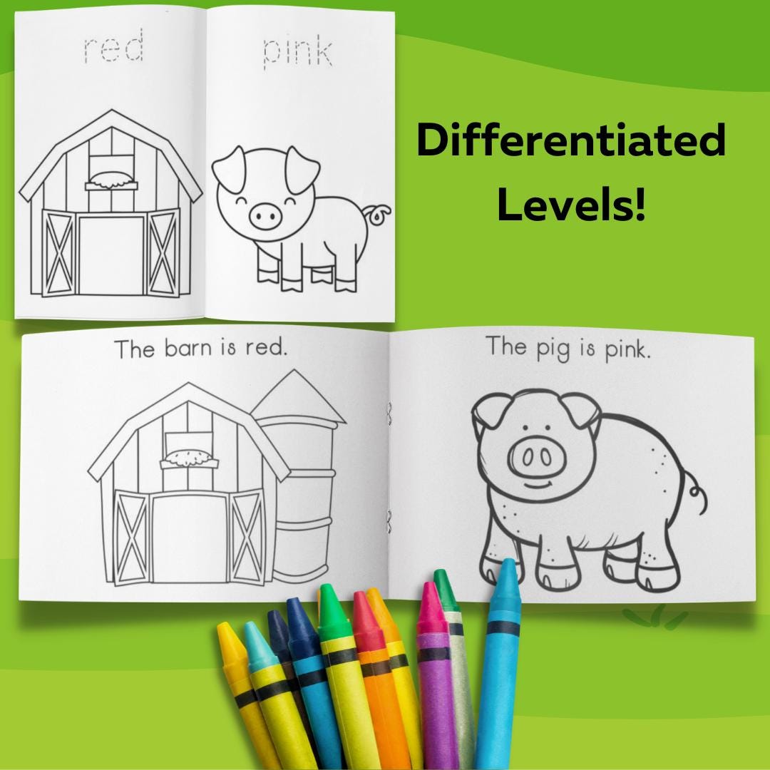 Farm Animal Alphabet & Sight Word Activities | Prek-k Literacy Bundle ...